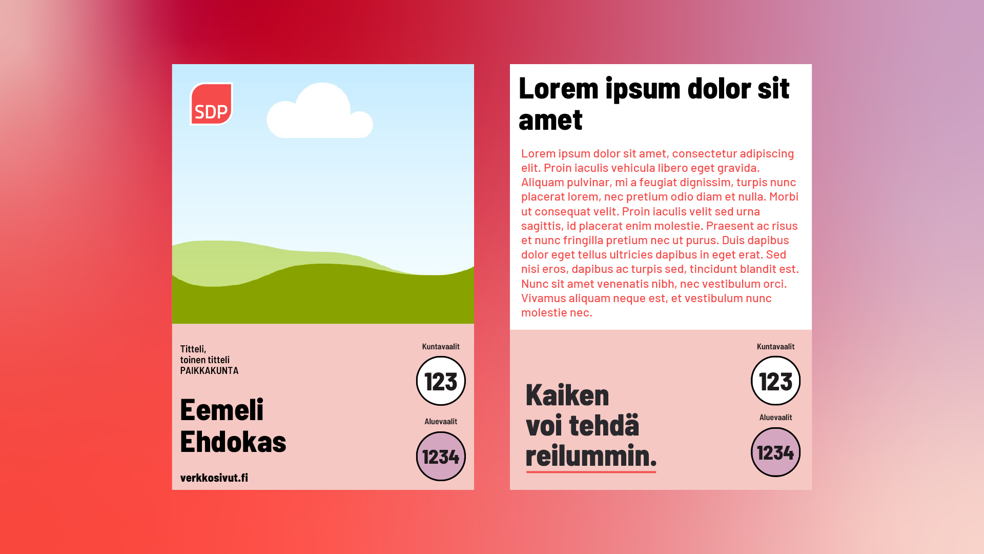 Materiaalipohjat - SDP